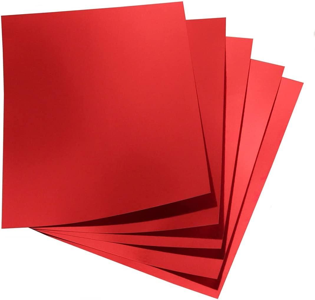 Foilman Red Metallic Foil Board Sheets for Arts & Crafts (Red 25) Red ...