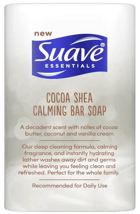 Suave Essentials Cocoa Shea Calming Bar Soap - Soothing 2 Count ...