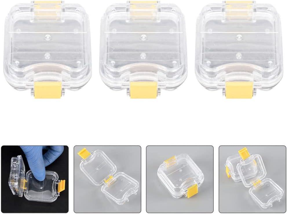 Exceart 5PCS Transparent Membrane Tooth Boxes with Locking - Prosthesis ...