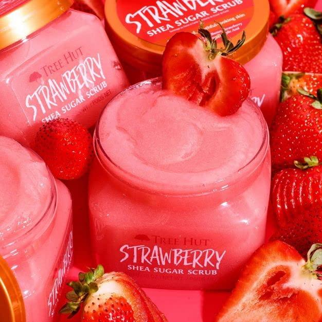 Tree Hut Strawberry Body Scrub 1.12 lb - Exfoliating Scrub for Smooth ...