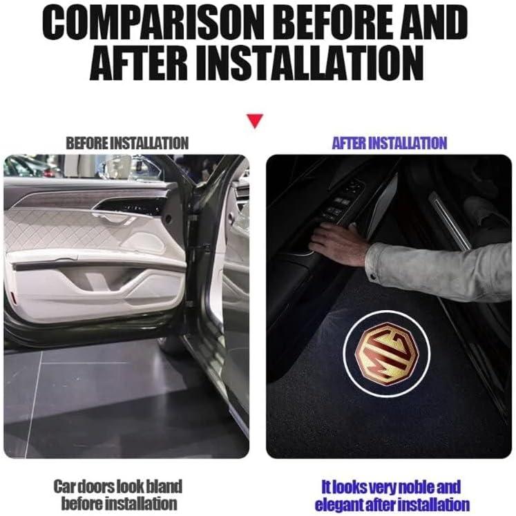 Grfit 2-Piece LED Logo Door Projector Lights for MG3 MG4 EV MG5 MG6 MG ...