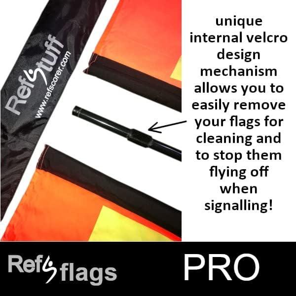 RefStuff Soccer Referee PRO Flags - High-Quality Assistant Linesman ...