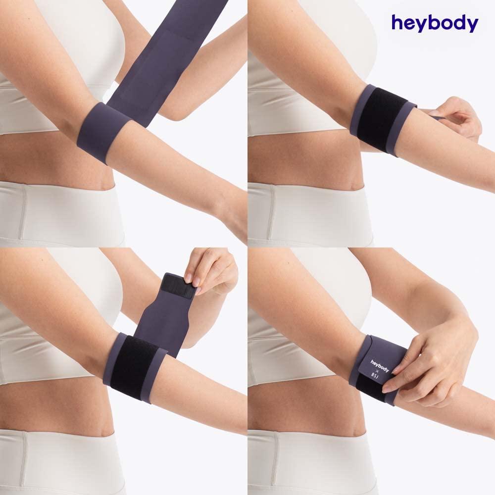 Heybody Slim Air Elbow Support Strap - Gray Large | Elbow Brace Band for Superior Support | Buy ...