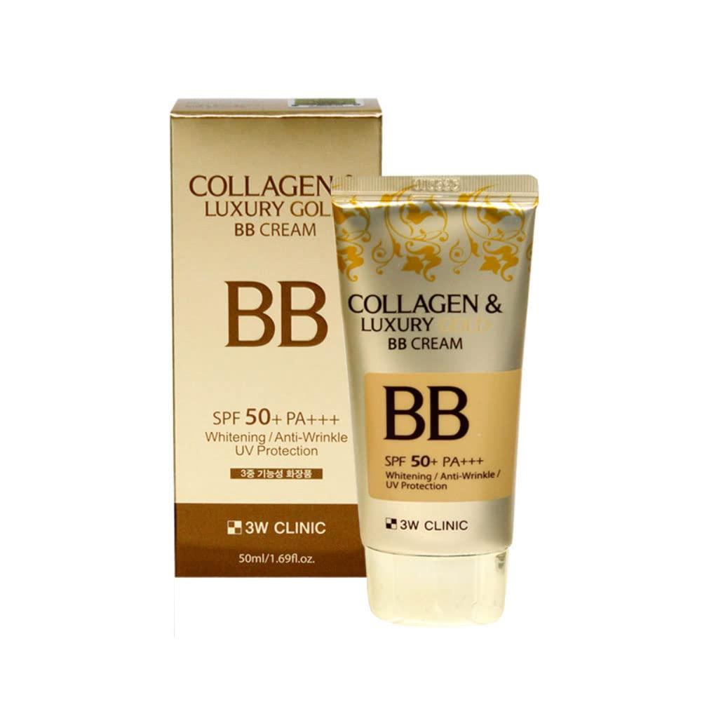 3W CLINIC Collagen & Luxury Gold BB Cream 1.69Oz SPF50+/PA+++ - Wrinkle Care Formula | Buy Now ...