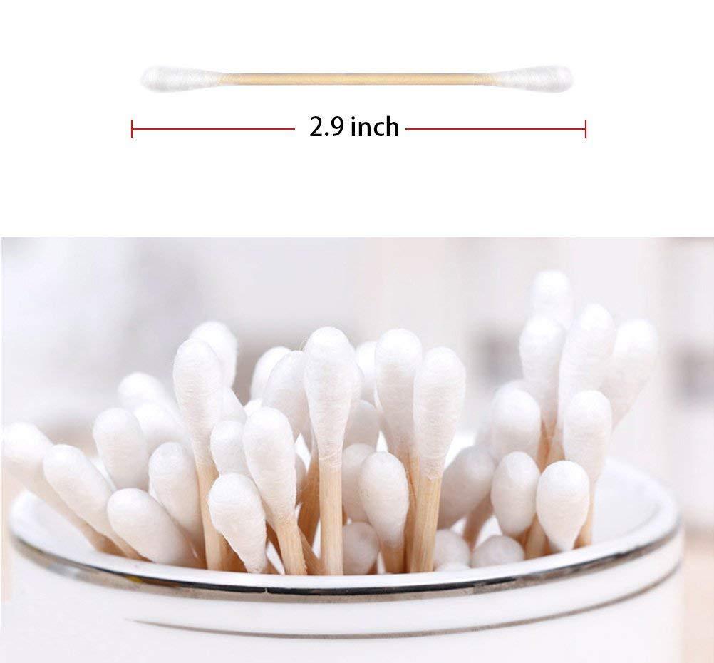 500 Pack Long Cotton Swabs with Wooden Handles - Ideal for Makeup ...