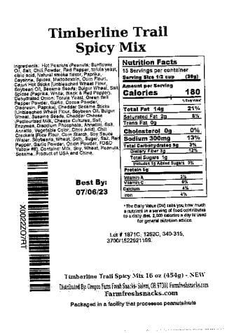 Oregon Farm Fresh Snacks Timberline Trail Spicy Mix - 16 oz - Hot ...