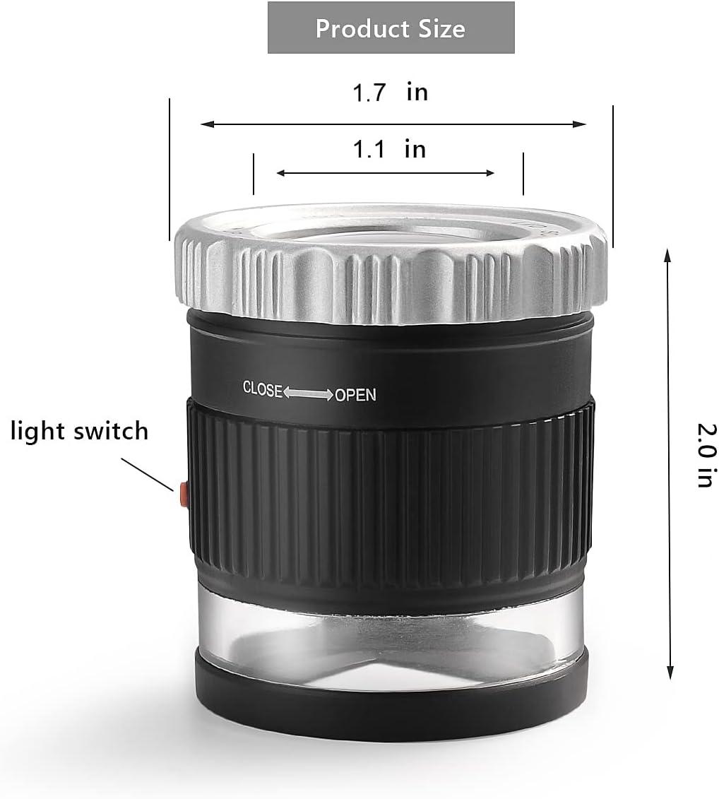 30X Loupe Magnifier Adjustable Focal Length Magnifier Foldable Jewelry ...