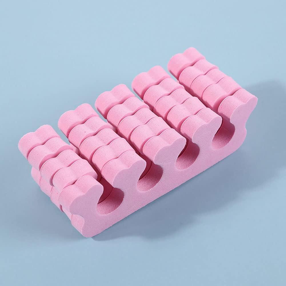Pink 100 Pcs Disposable Soft Sponge Toe Finger Separators for Pedicure ...