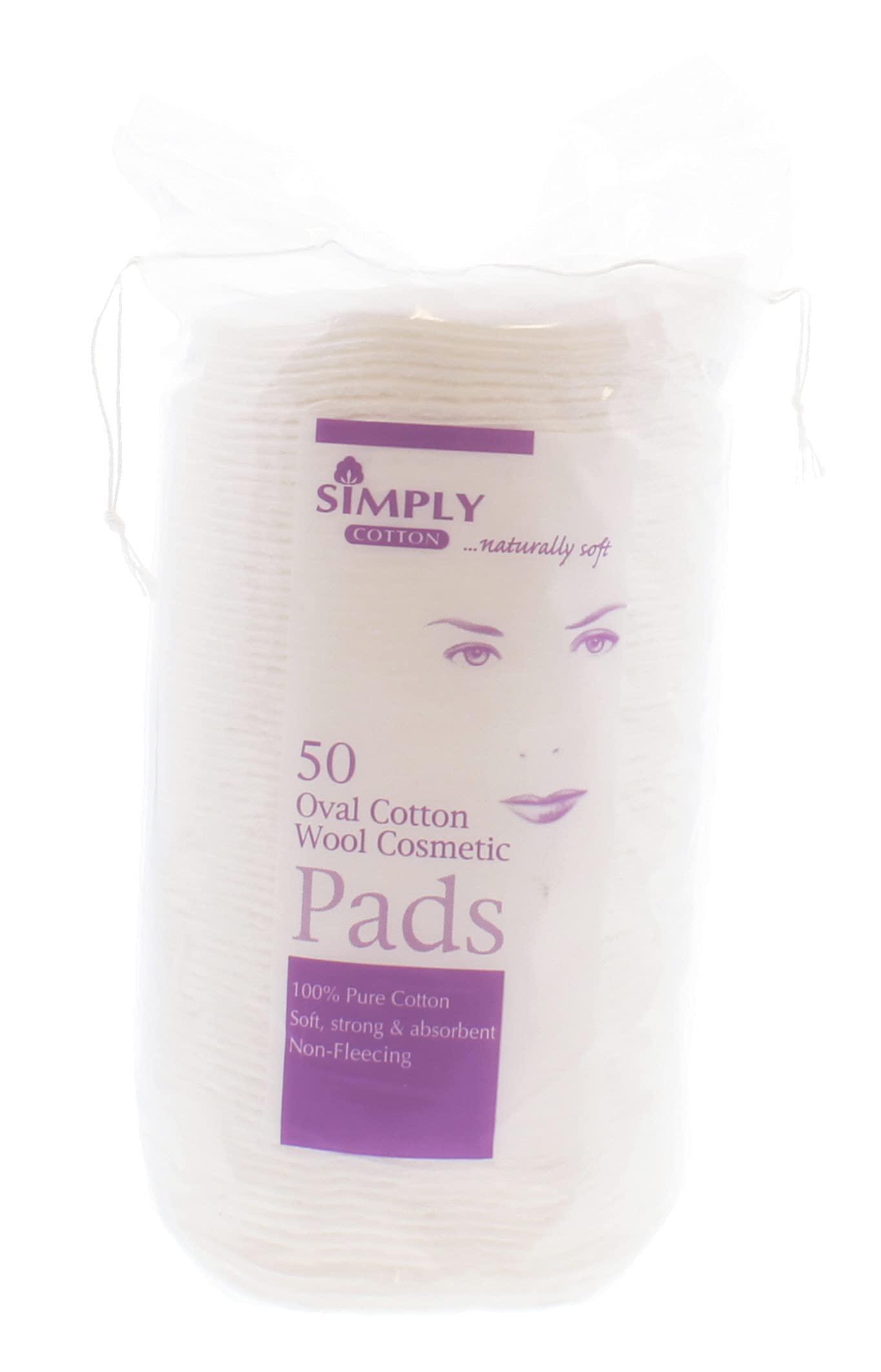 Simply Cotton Cosmetic Pads - 50 Oval Premium Quality - Eco-Friendly ...