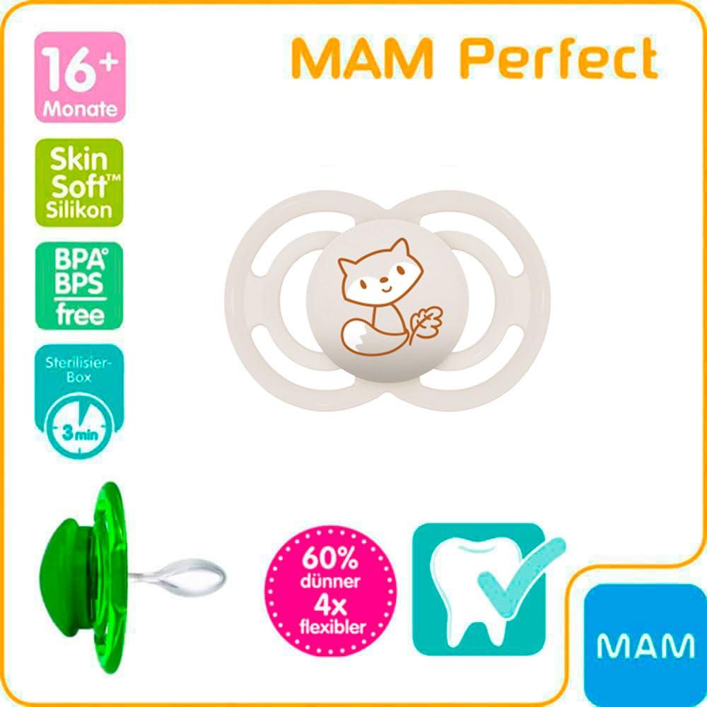 MAM Perfect Day & Night Pacifiers Set of 4 | Soft Colors | Includes ...