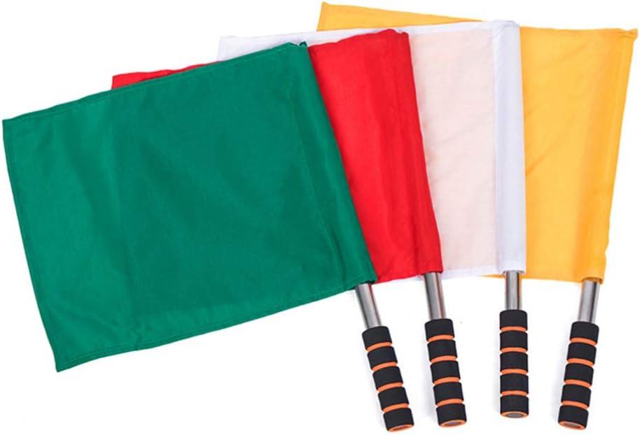 Sewroro 4pcs Sports Linesman Flags Referee Flag Set for Track and Field ...