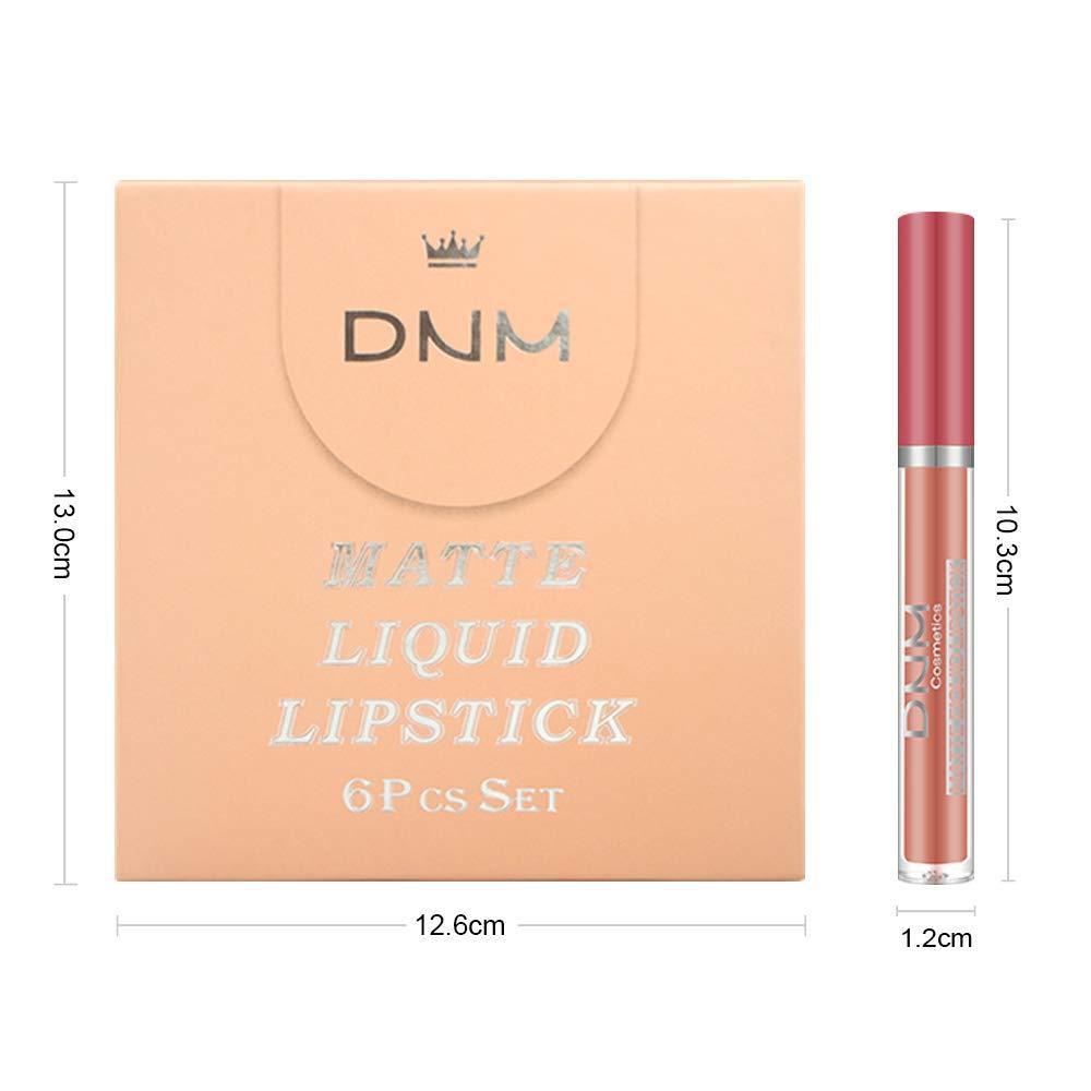 6Pcs Matte Liquid Lipstick Set | Long Lasting Waterproof Dark Red Lip ...