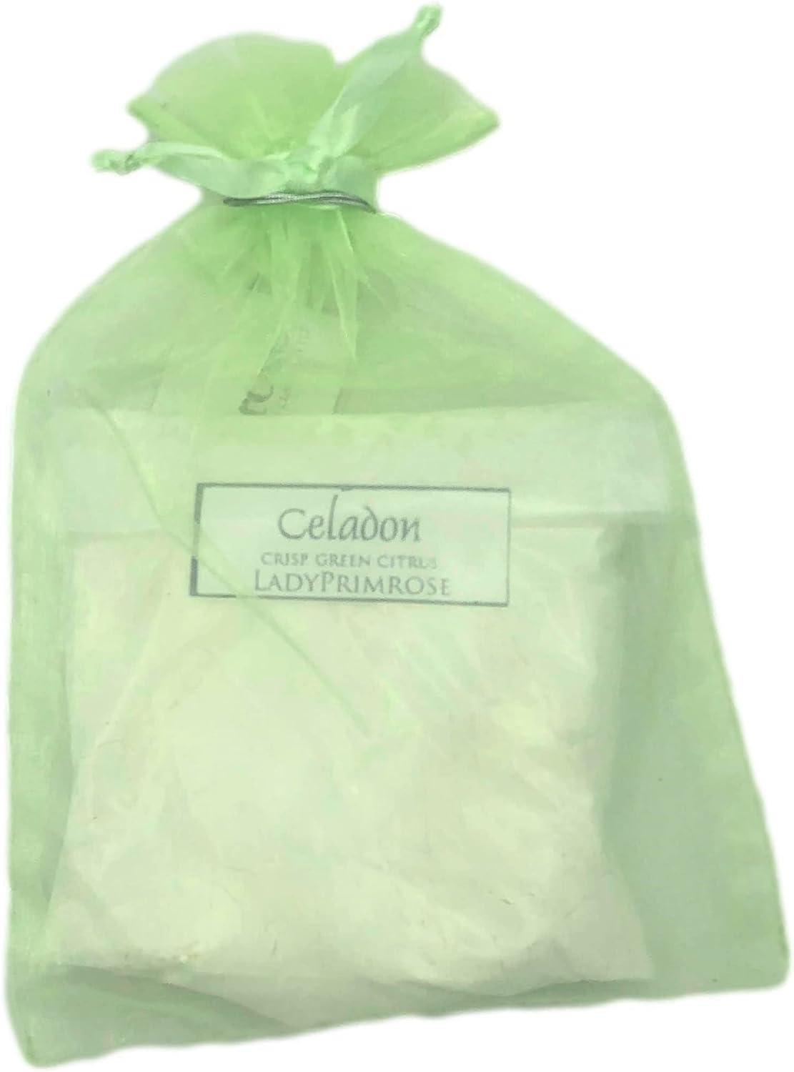 Lady Primrose Celadon Dusting Silk Pouch - Luxurious Body Powder for ...