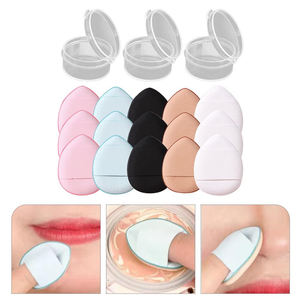 15 Pieces Finger Puff Mini Makeup Puff Set - Perfect for Foundation ...