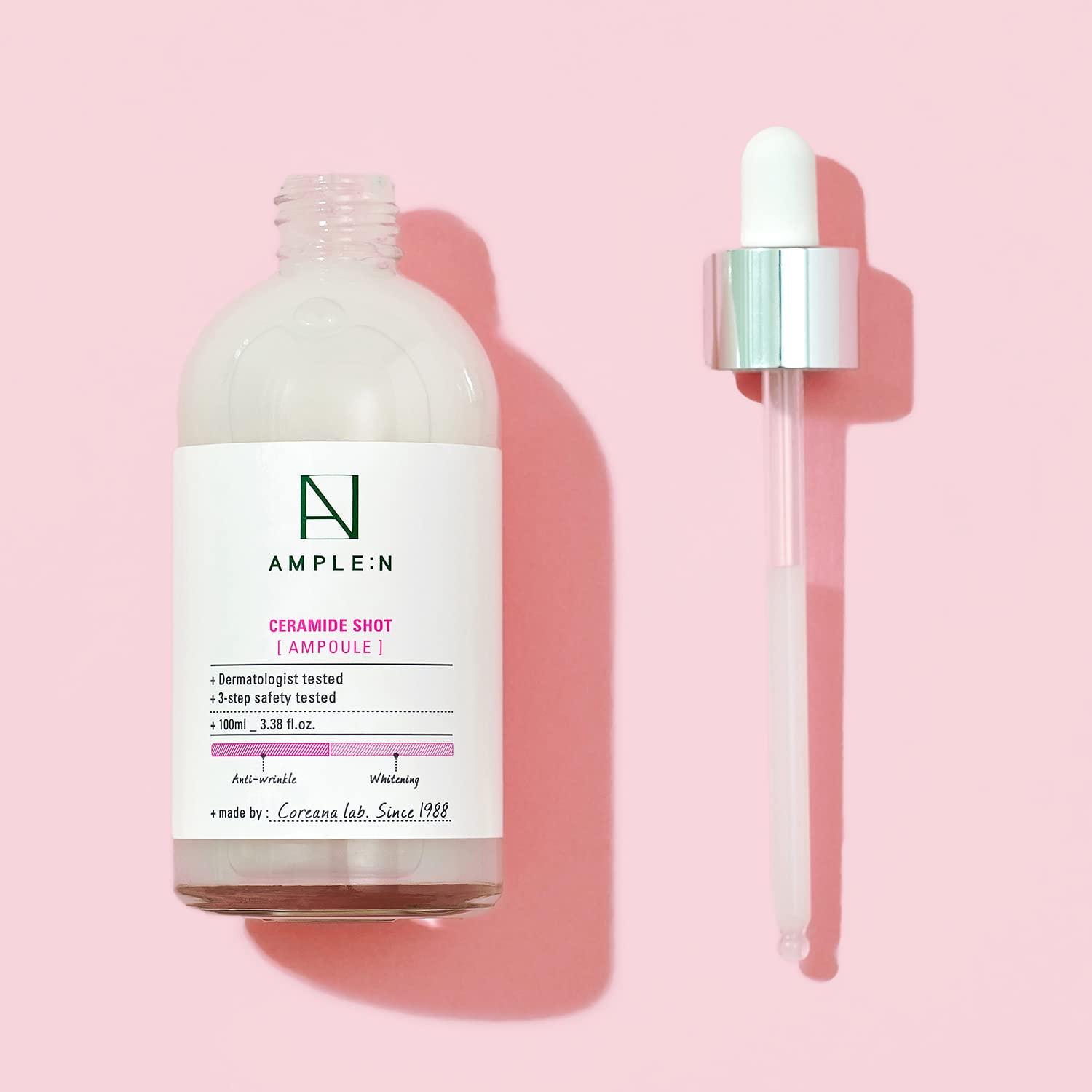 AMPLE N Ceramide Shot Ampoule - Anti Aging and Hydrating Serum for Deep Moisturization - 3.38 fl ...