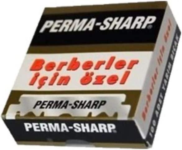 100 Perma-Sharp Straight Edge Razor Blades for Professional Barber ...