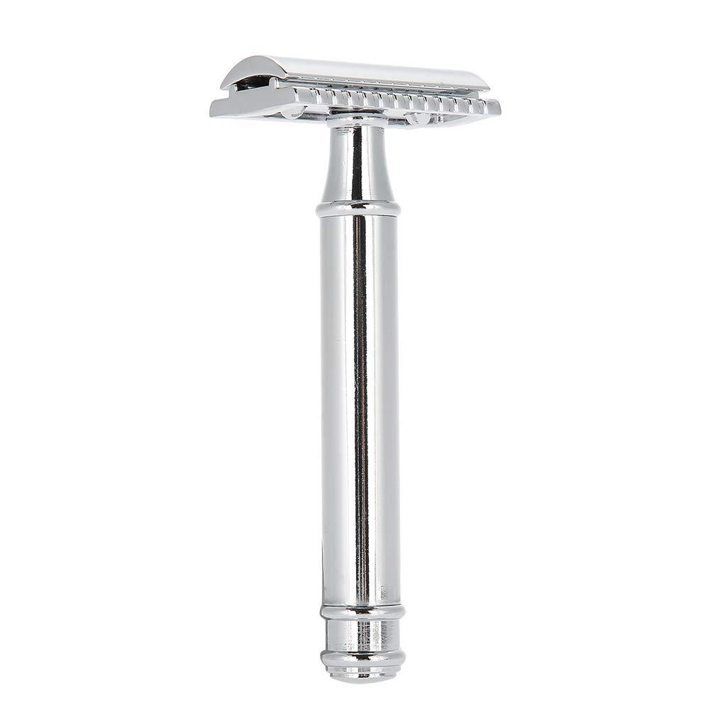 Premium Metal Razor with Straight Edge - Manual Steel Hairdresser ...