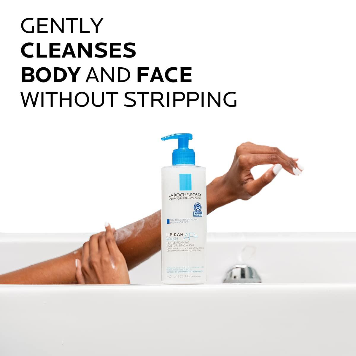 La Roche Posay Lipikar Wash AP+ Body & Face Wash with Pump for Extra ...