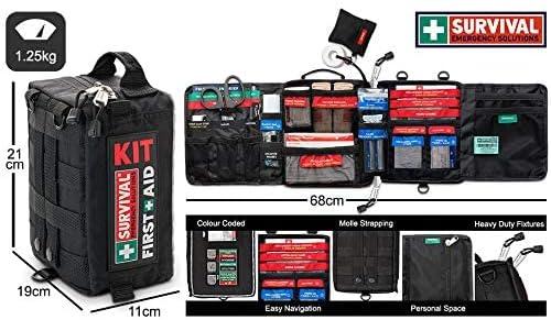 Survival Vehicle First Aid Kit - 94 Piece Premium Kit for Emergencies ...