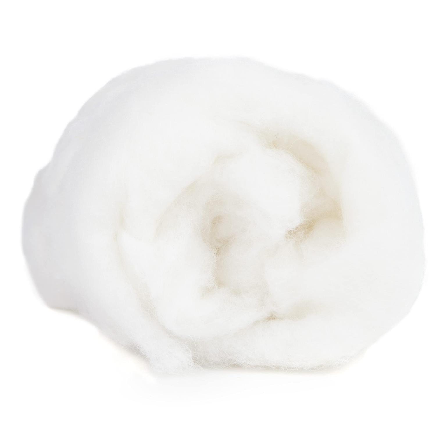 DHG Maori Wool Batt 3.5 oz - Snow White Snow Color - 100% Pure New ...