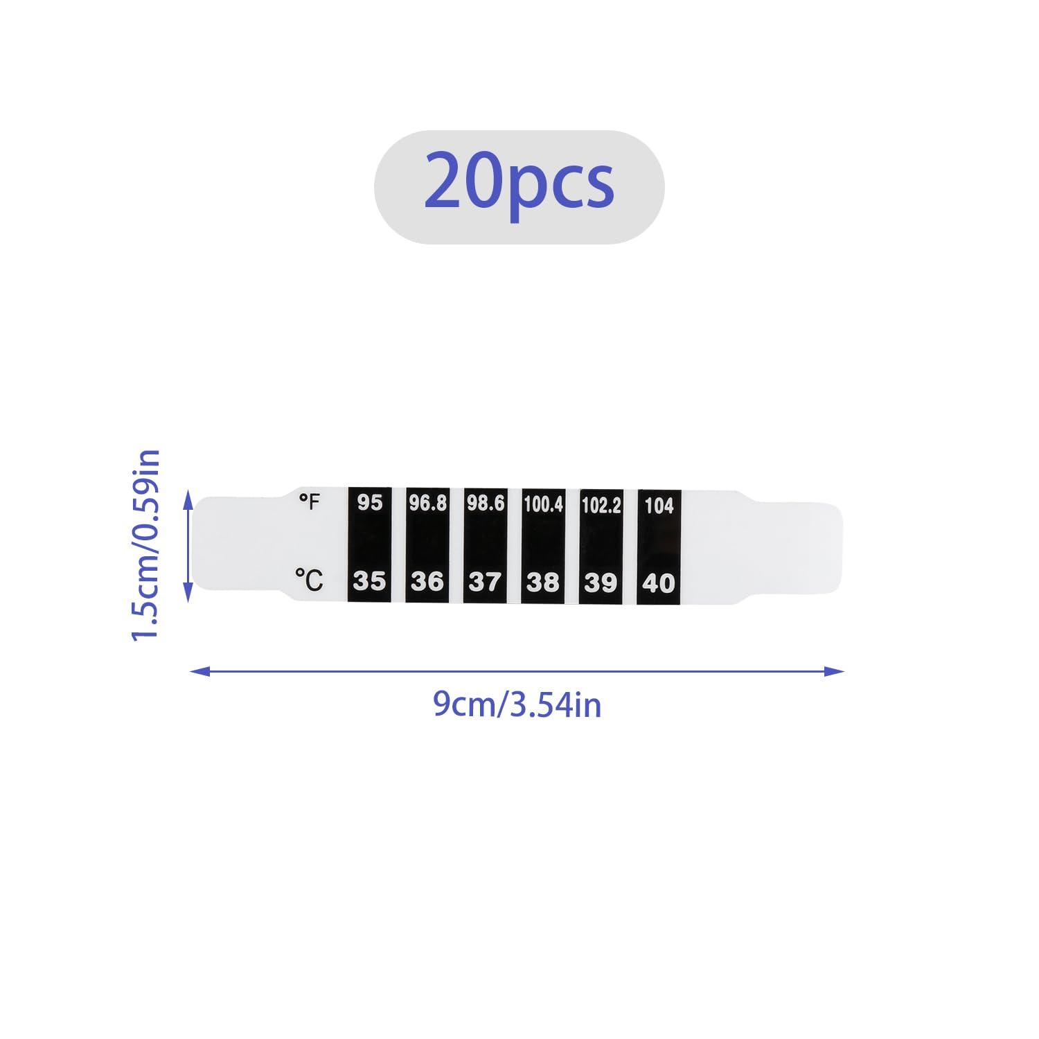 Tabanzhe 20 PCS Safe Non-Toxic Forehead Temperature Stickers Reusable ...