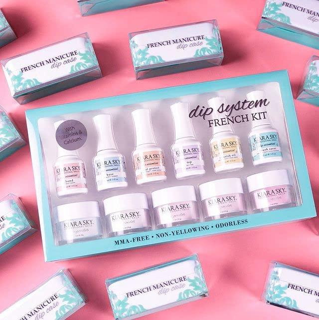 Kiara Sky French Dip Powder Starter Kit + Dip Case - Easy DIY French ...