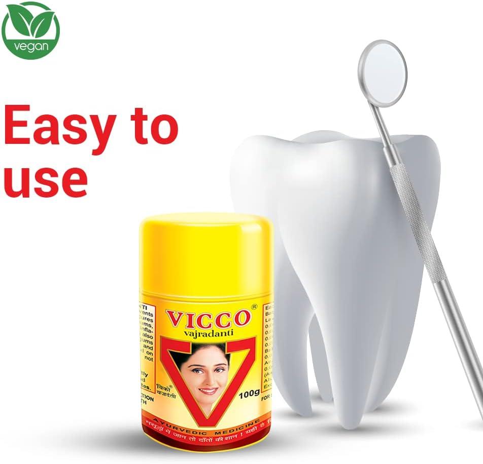 Vicco Vajradanti Powder 100g - Pack of 3 | Natural Ayurvedic Oral Care ...