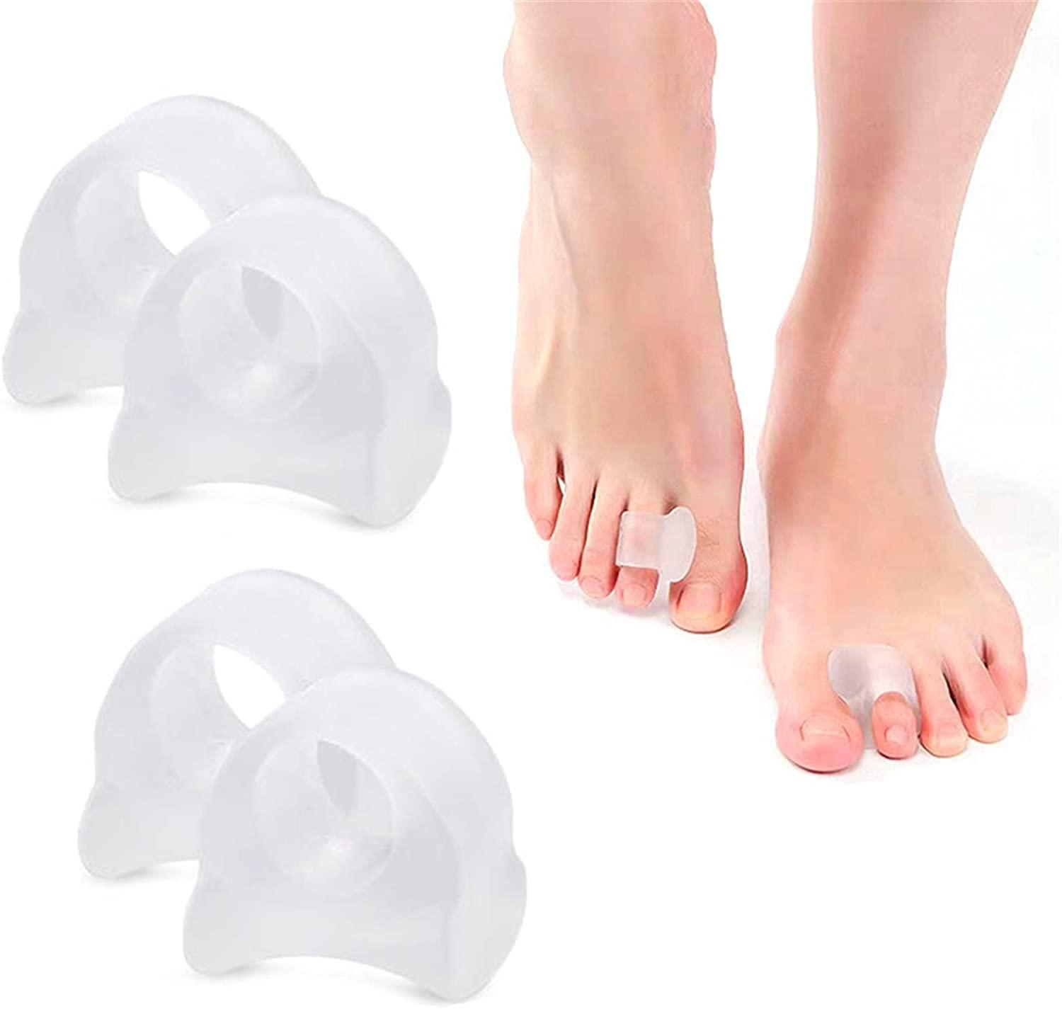 4 PCs Gel Toe Separators for Overlapping Toes - Silicone Spreader for ...
