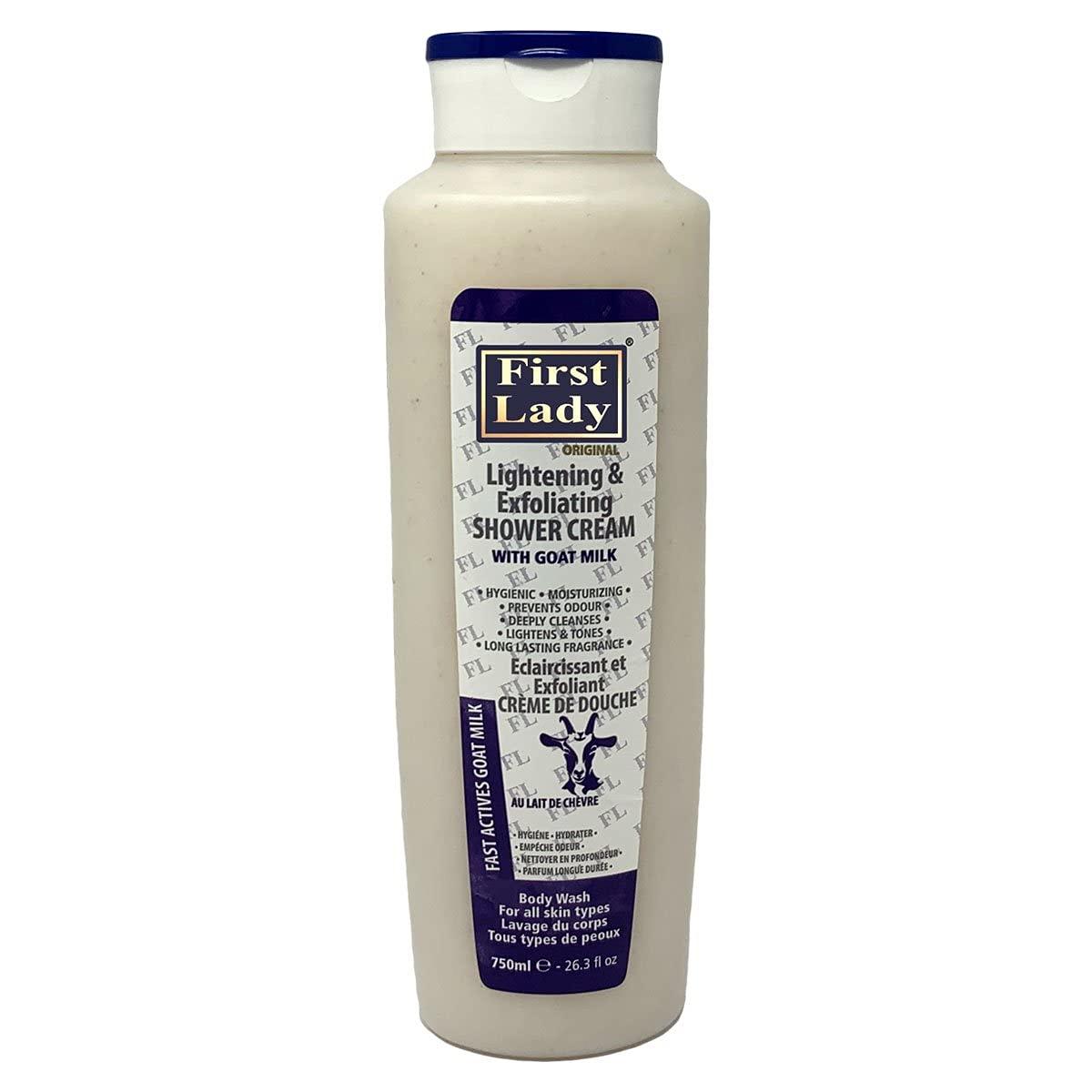 First Lady Goat Milk Skin Lightening & Exfoliating Shower Cream 750ml ...