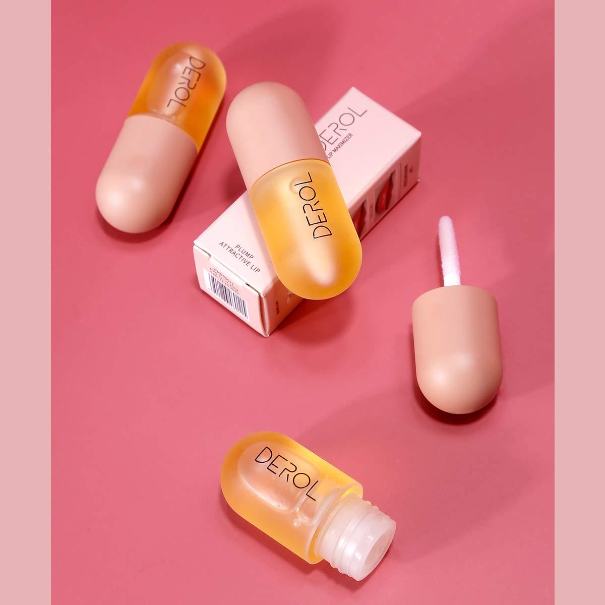 DEROL Lip Plumper Set - Natural Lip Gloss for Fuller and Moisturized ...