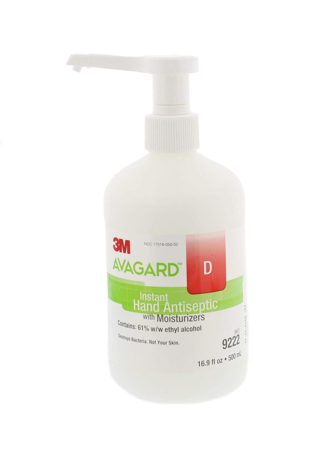 3M Avagard D Instant Hand Antiseptic 16.9 oz Pump Bottle with ...
