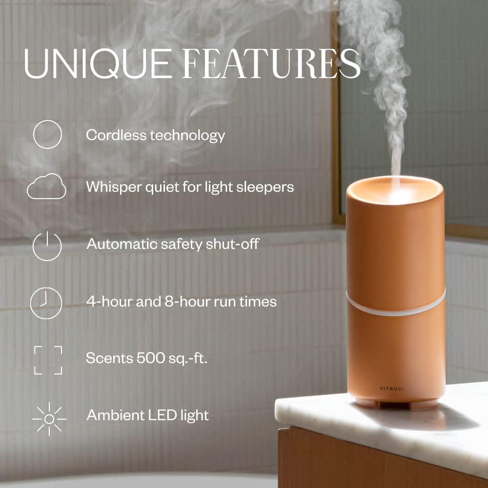 Move Cordless Ultrasonic Essential Oil Diffuser - Wireless Aromatherapy ...