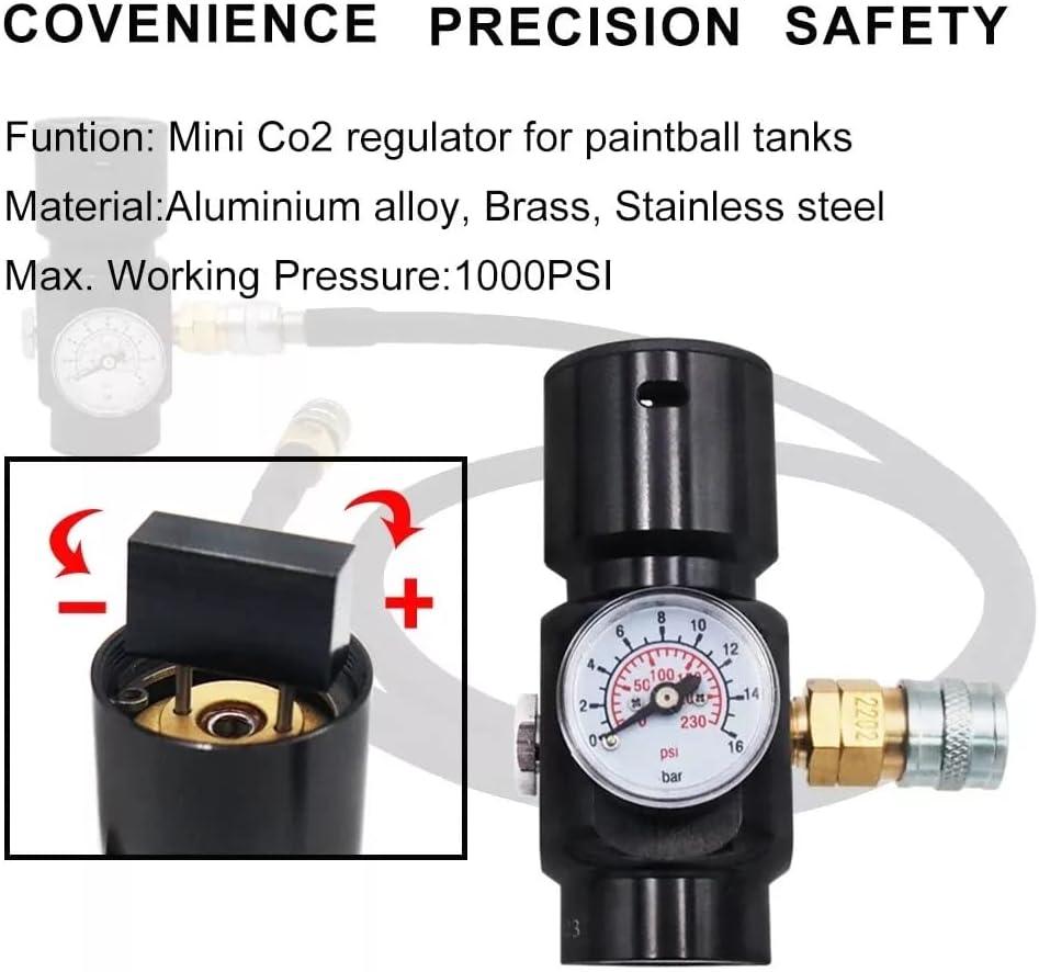 Vavoger Mini Sef Paintball Co2 Pressure Regulator - 1500psi Input, 0 ...