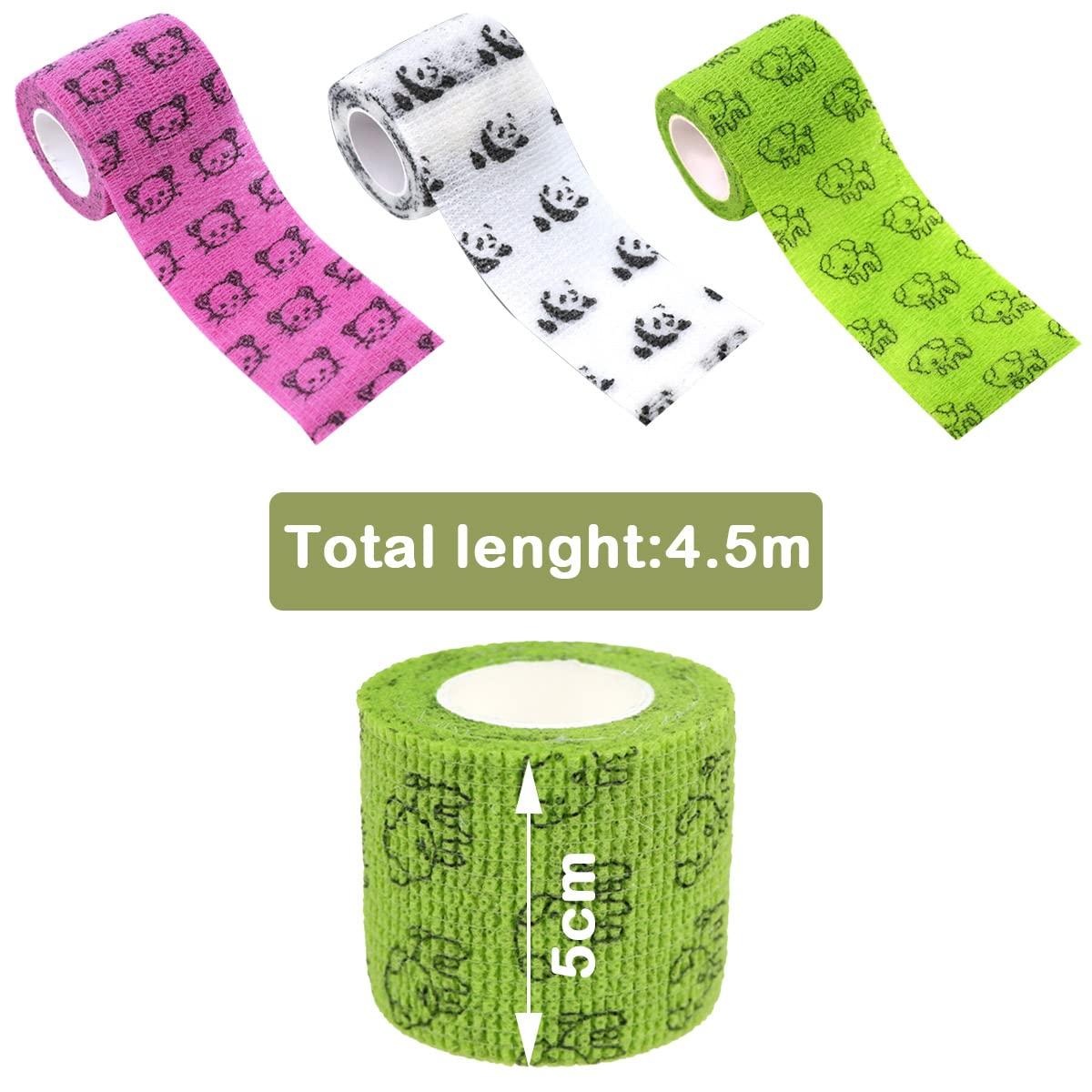 JpGdn 24 Roll Vet Wrap Bandages for Dogs Horses 5cm*4.5m Cohesive ...