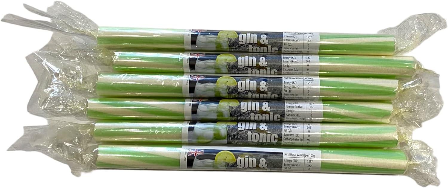50 X Gin & Tonic Rock Sticks Handmade Traditional Rainbow Classic ...
