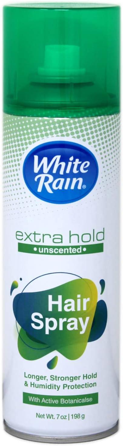 White Rain Aerosol Hairspray Unscented Extra Hold 7 oz (Pack of 4) WLM