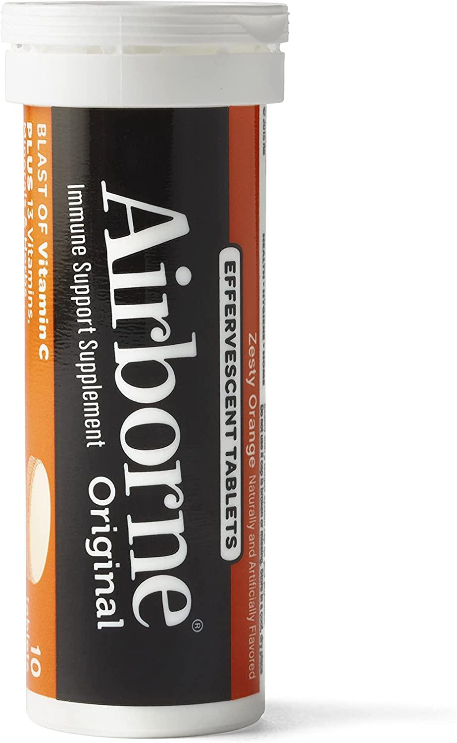 AirBorne Immune Support Supplement - Zesty Orange, 20 Effervescent ...