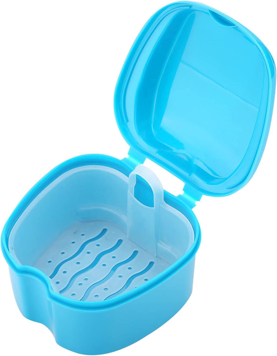 Buy Verdant Touch Denture Container | Light Blue Storage Box with ...