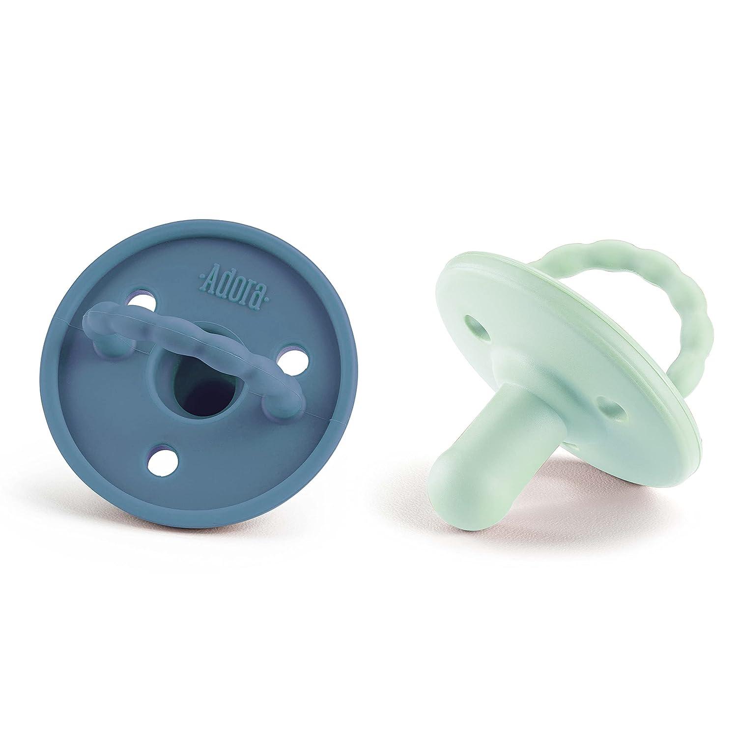 Silicone Baby Soother Pacifiers Set of 2 | BPA Free | Denim/Sky Color ...