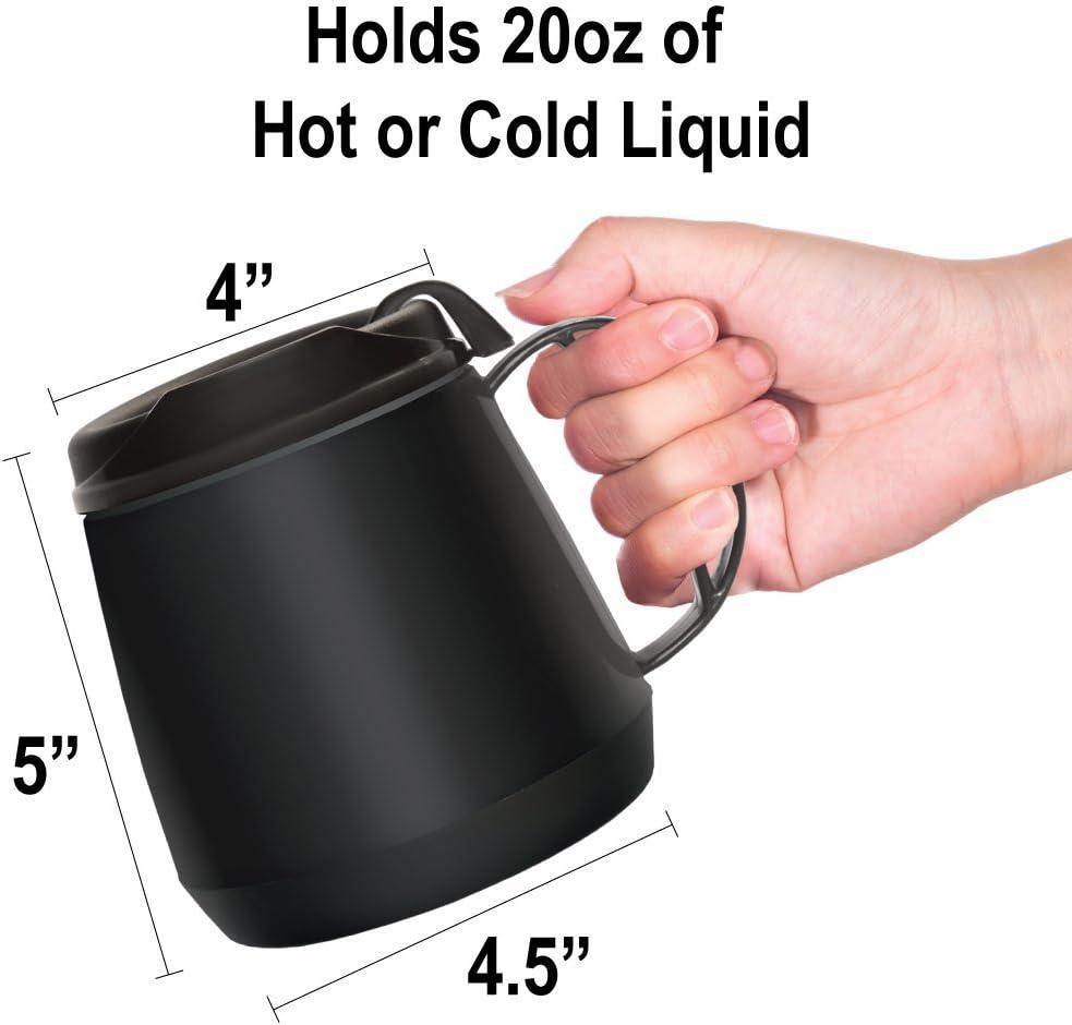 Rehabilitation Advantage 20oz Insulated Wide Body Mug in Black - Stay ...