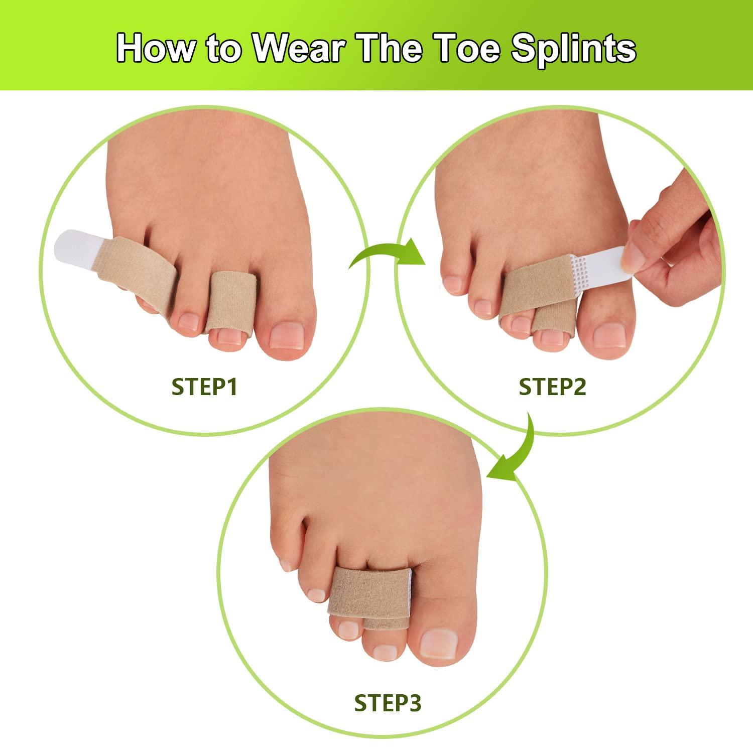 Bukihome Hammer Toe Straighteners - 12 Pack Toe Splints for Bent ...