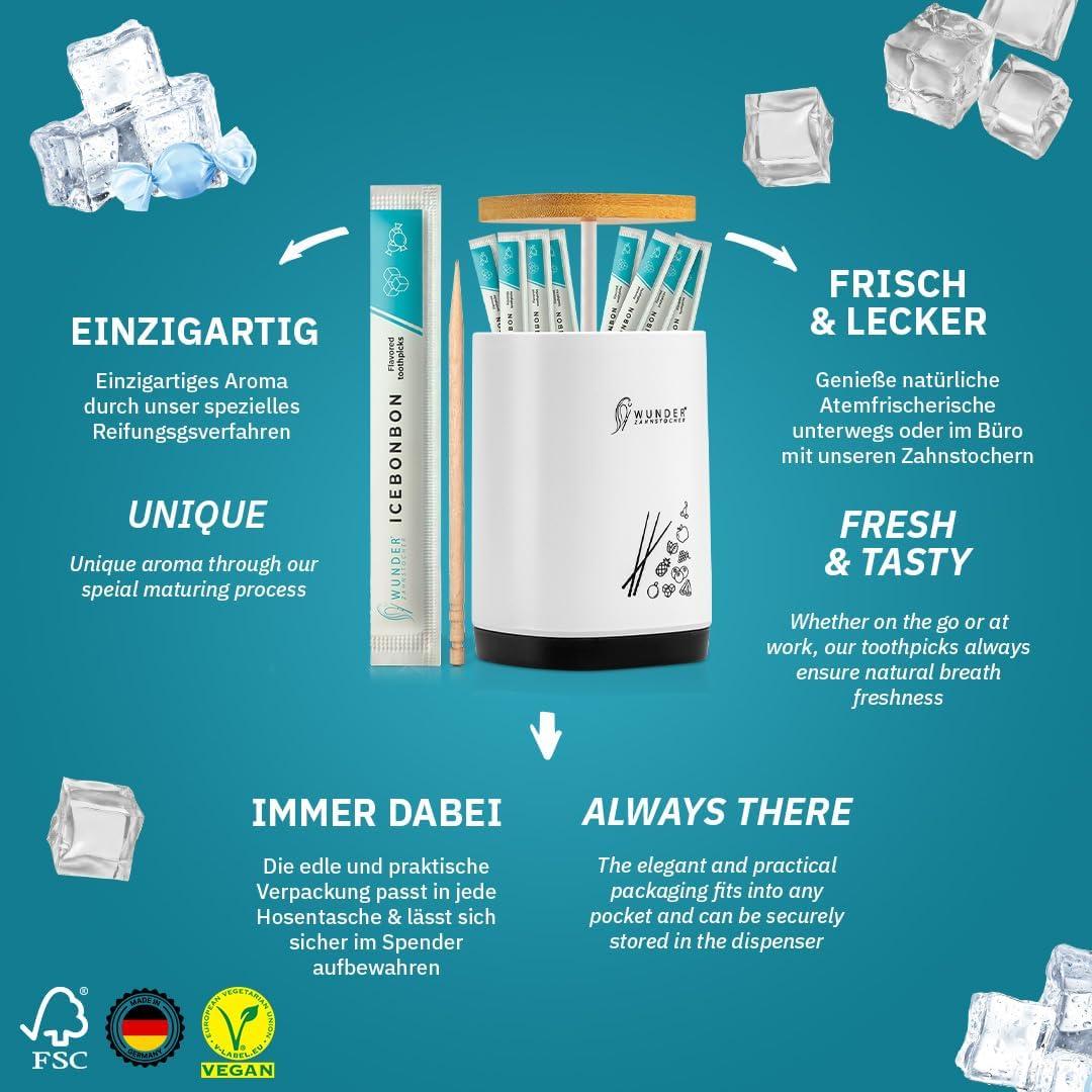 Miracle Toothpick with Taste - 100 Individually Packaged Toothpicks for ...