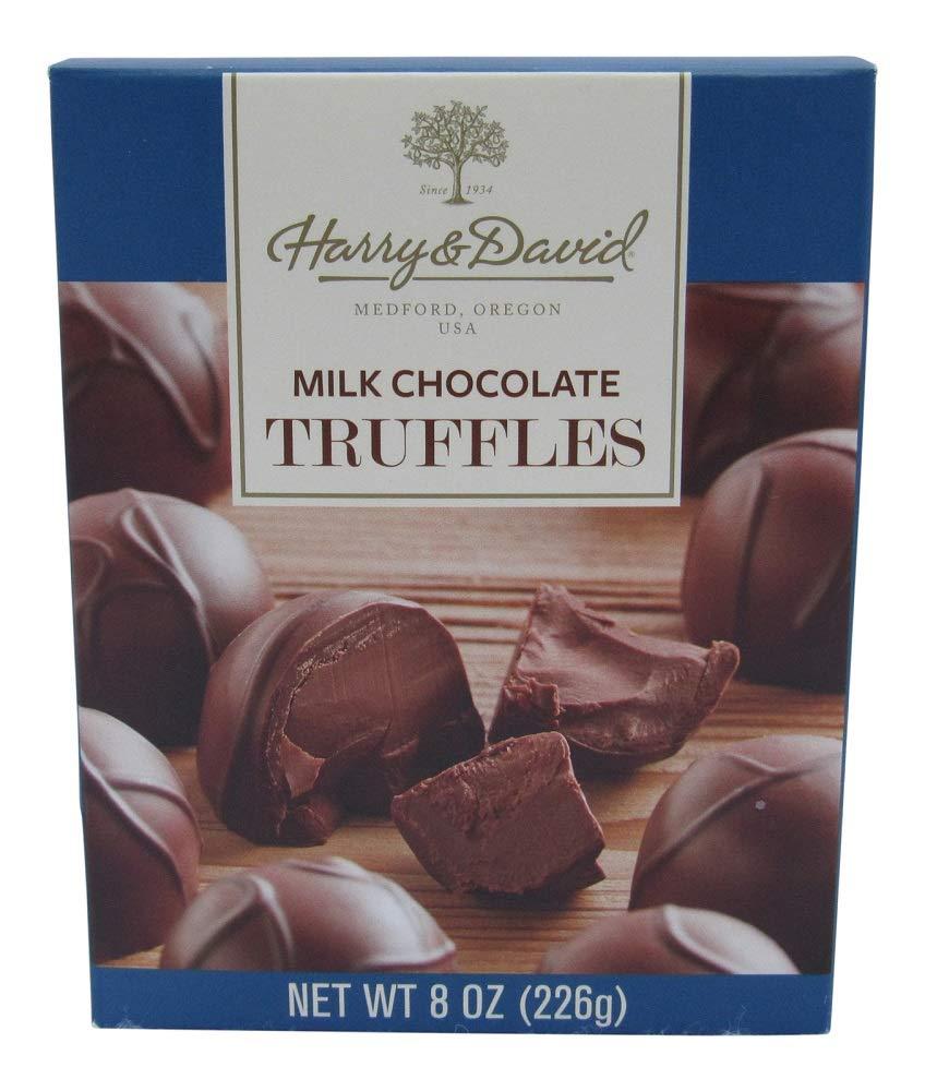 Harry and David Milk Chocolate Truffles 8oz Gift Box - Decadent Treats ...