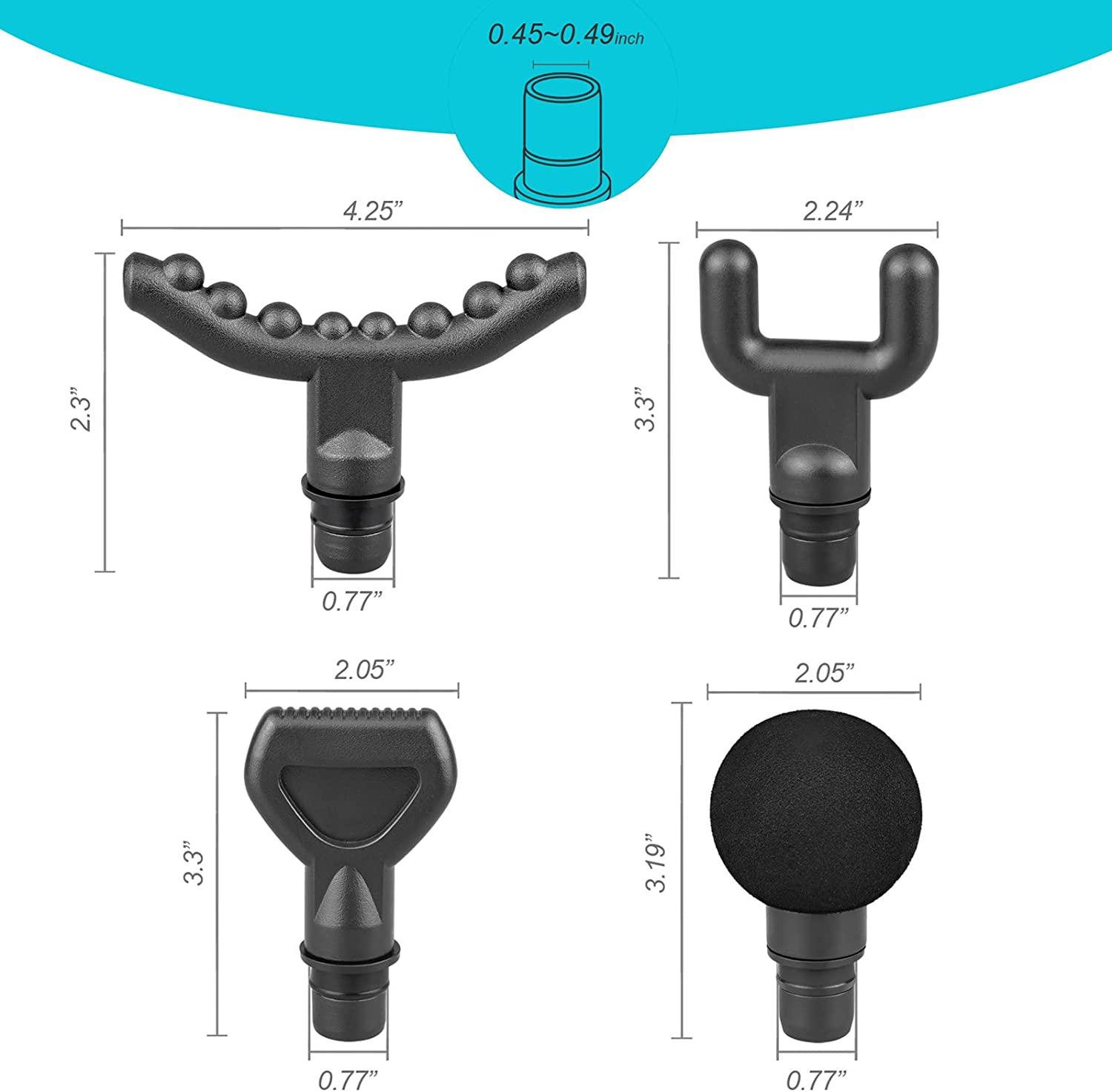 Massage Gun Heads for KALAWW Massage Gun - 17 Different Muscle Massager ...
