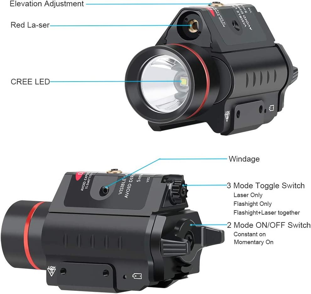 Meta Title: Feyachi LF-38 Red Laser Flashlight Combo 200 Lumen | Weapon Light with Picatinny ...