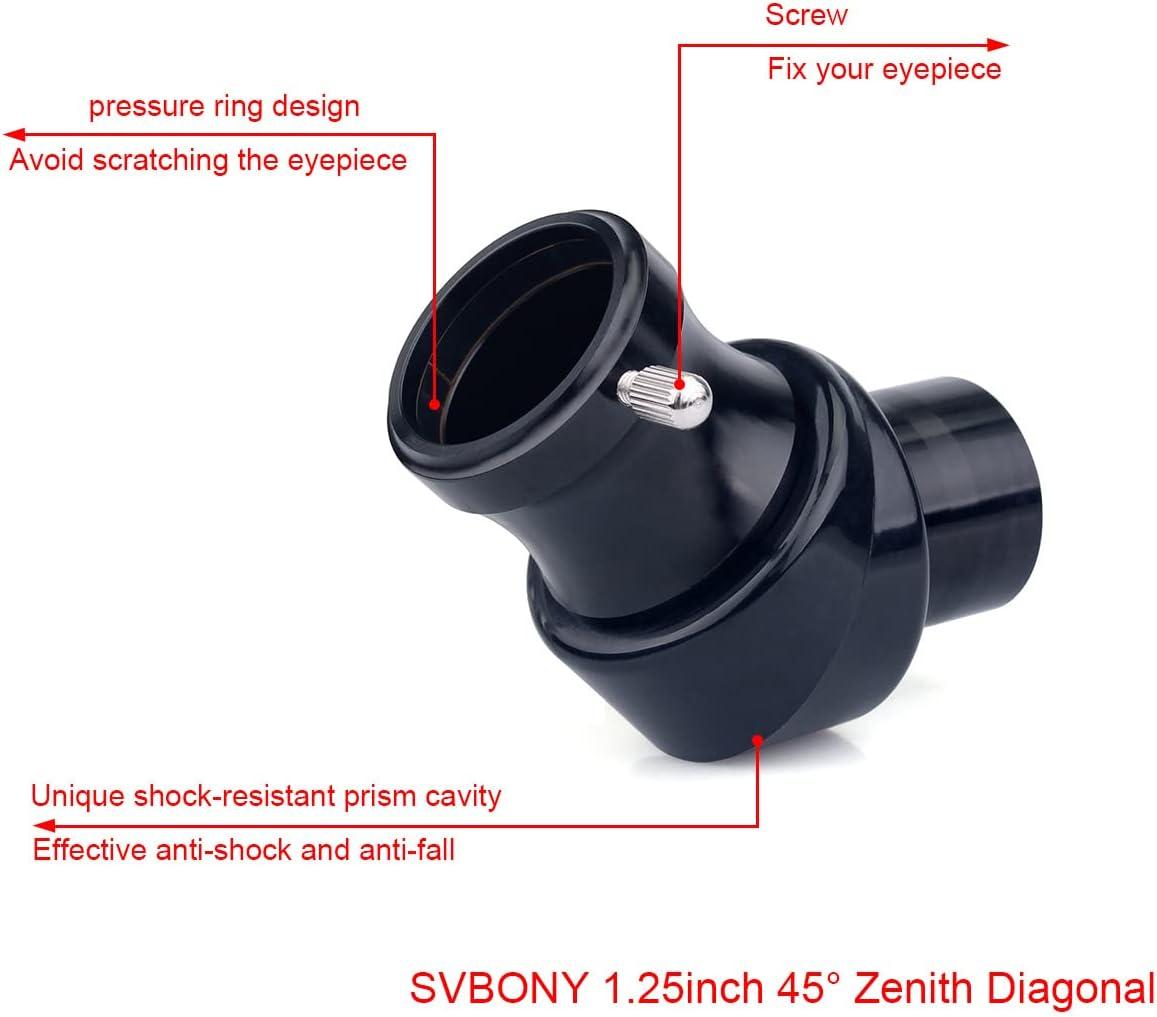 SVBONY 1.25 45 Degree Zenith Diagonal Mirror Prism - Telescope Eyepiece ...