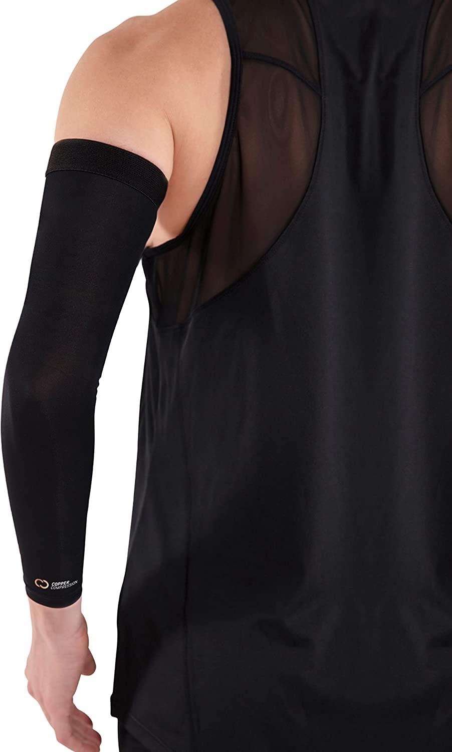 Copper Compression Arm Brace - Large Sleeve for Arms, Forearm, Bicep ...