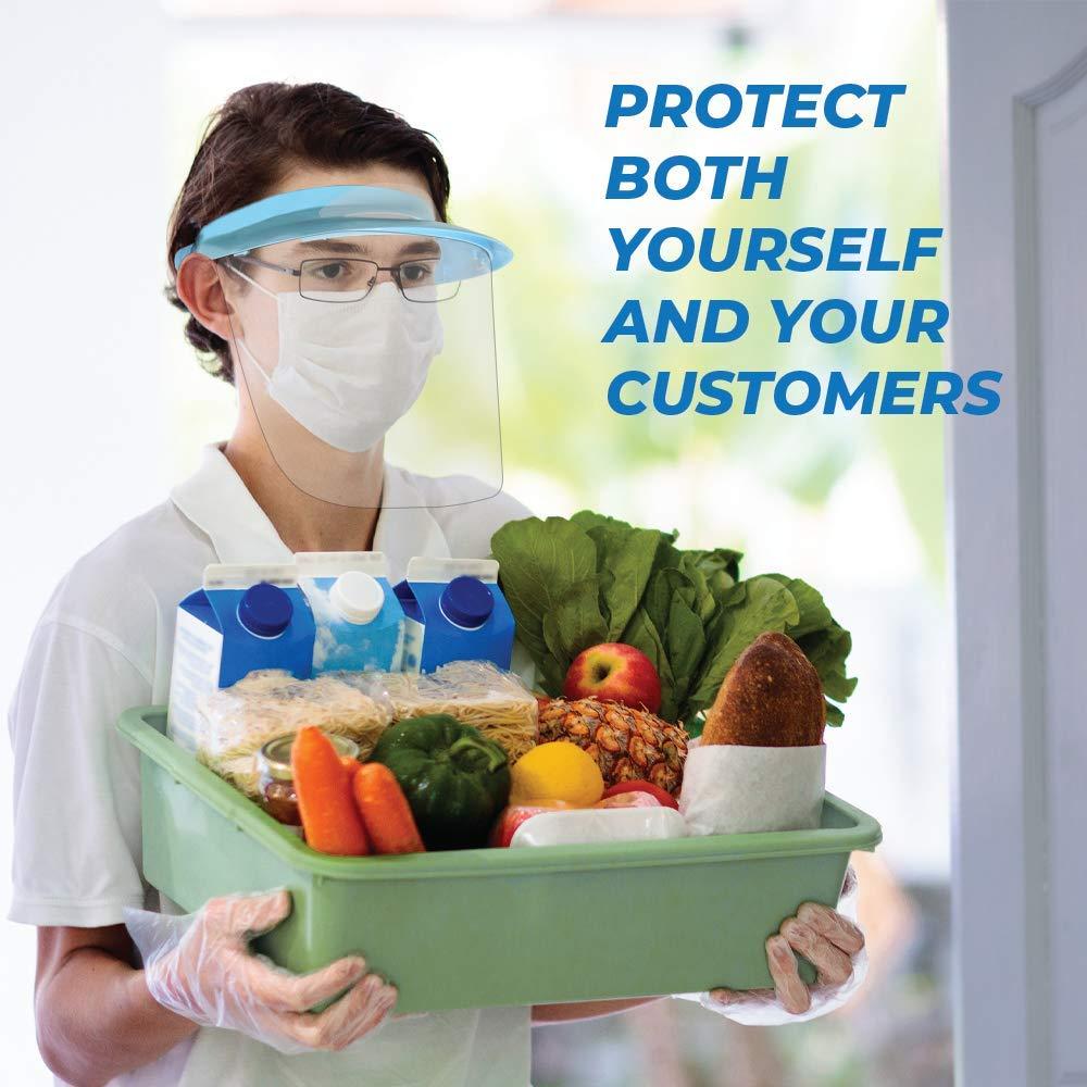 Pac-Dent iVisor Reusable Face Shield Kit Full Face Protective Mask with ...