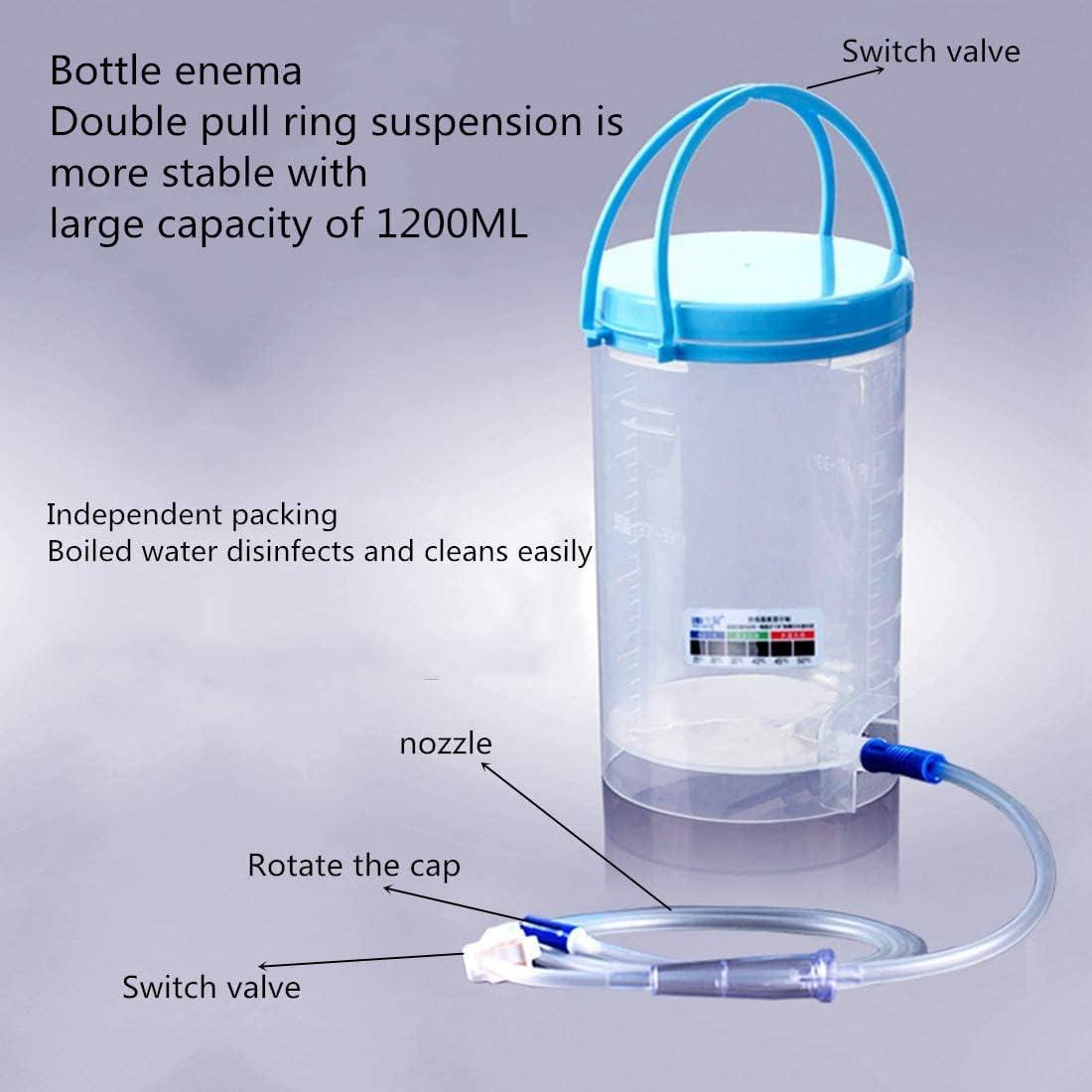 1200ml Intestinal Flushing Irrigator Kit - Reusable Enema Set with 10 ...