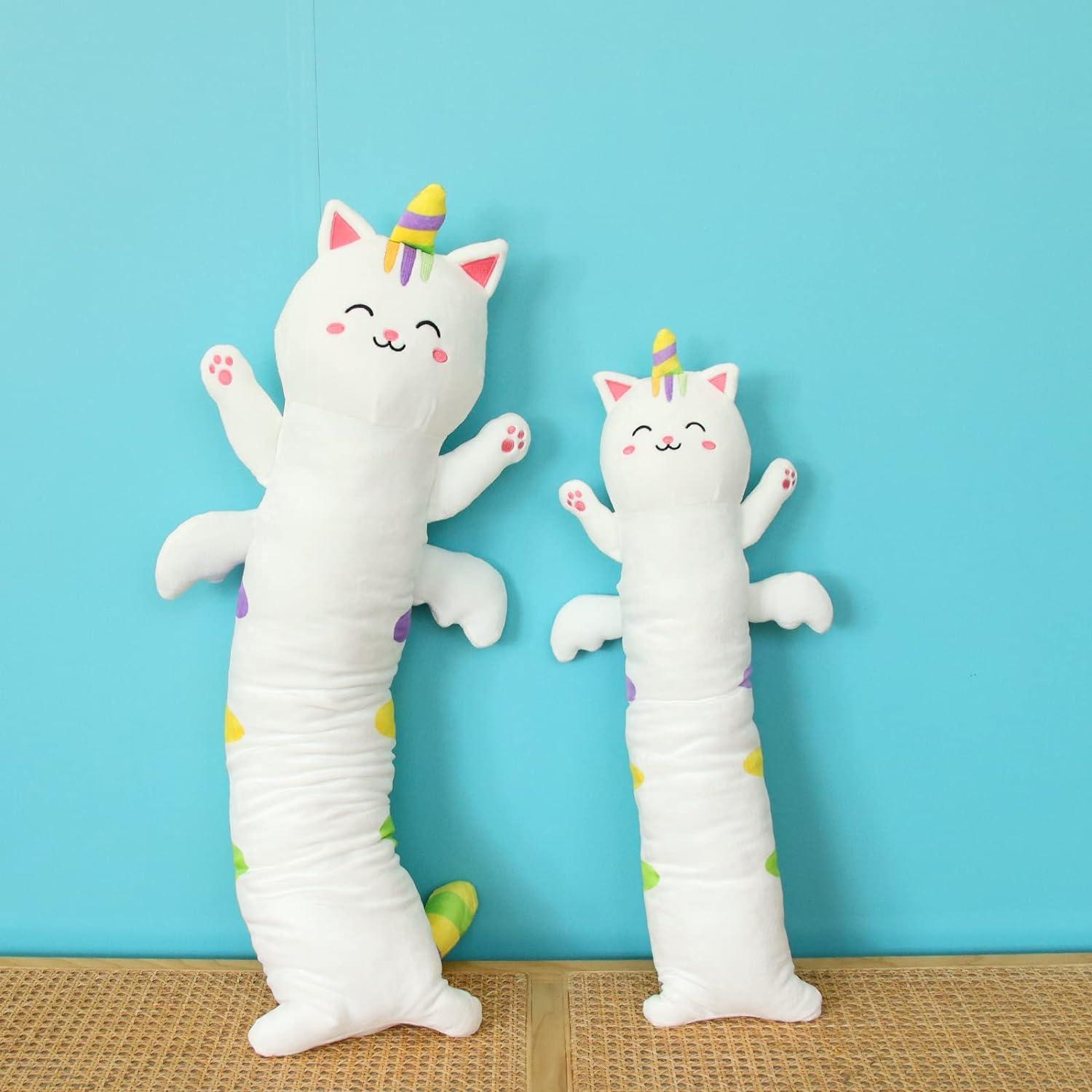 80cm Long Unicorn Plush Pillow | Kawaii Unicorn Stuffed Animal Hugging ...
